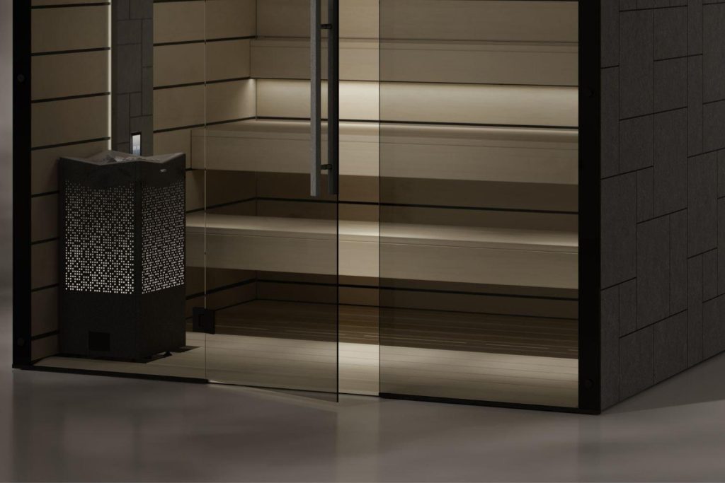 Sauna Interior – Floor Reflection Aspen - Welsh Hot Tubs