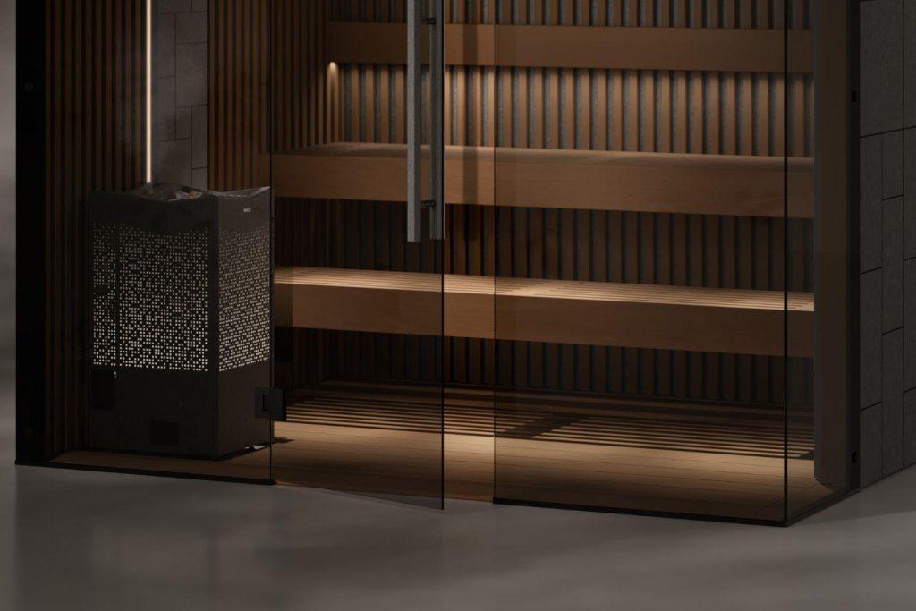 Sauna Interior – Floor Reflection Thermo Alder - Welsh Hot Tubs