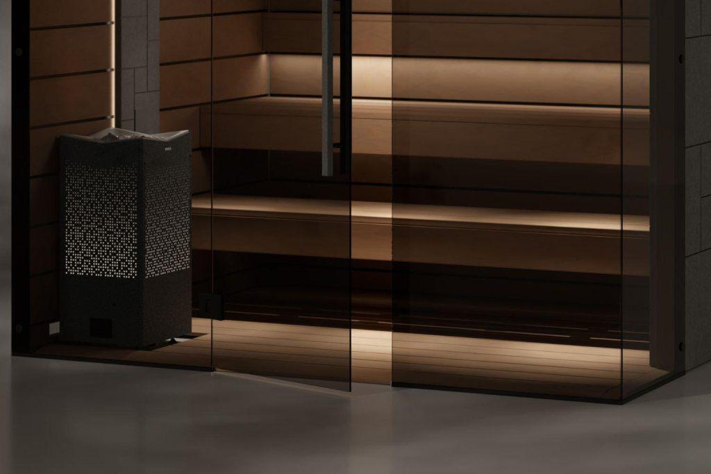 Sauna Interior – Floor Reflection Thermo Aspen - Welsh Hot Tubs