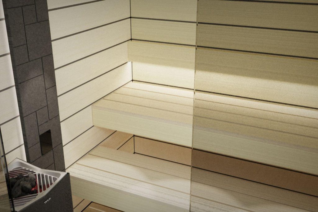 Sauna Interior – Reflection Aspen Wide - Welsh Hot Tubs