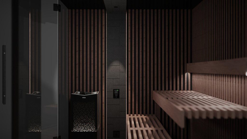 Sauna Interior – Reflection Thermo Alder Rib - Welsh Hot Tubs
