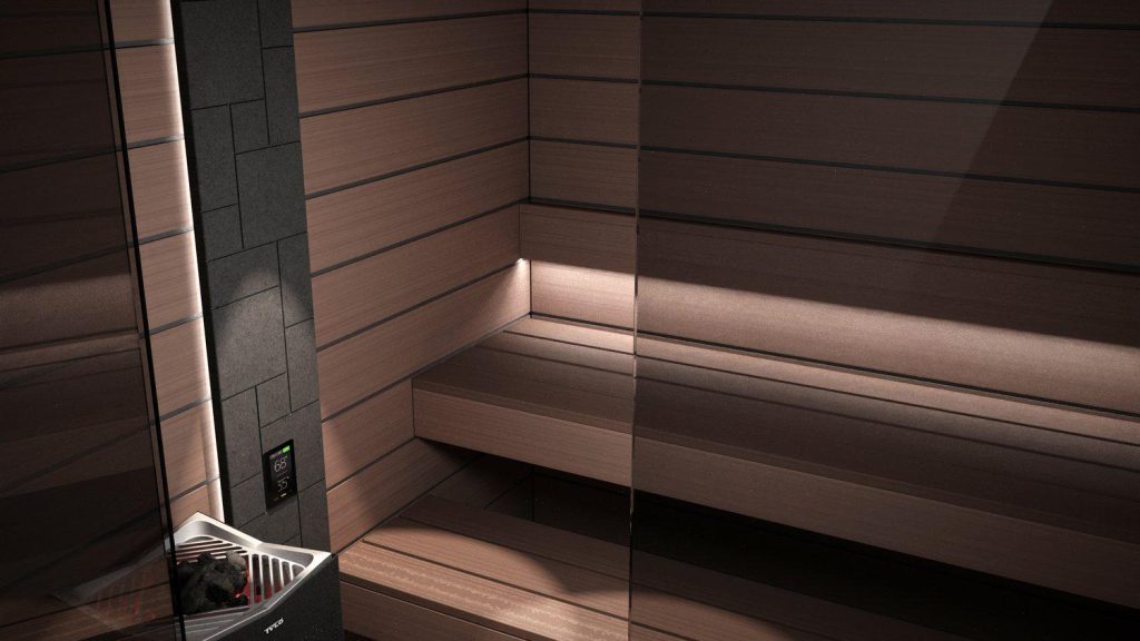 Sauna Interior – Reflection Thermo Aspen Wide 250x200 - Welsh Hot Tubs